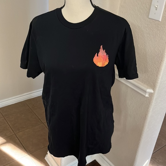 Anvil | Tops | Anvil Black Minecraft Fire Flame Tshirt | Poshmark